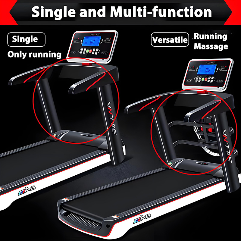 Treadmill 3.5HP Multifuncion Treadmill With Handle Manual Incline With ...