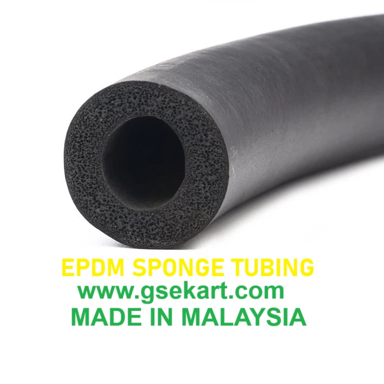 EPDM Rubber Sponge Tubing, Sponge Hose, Medium Soft, Black, Made In ...