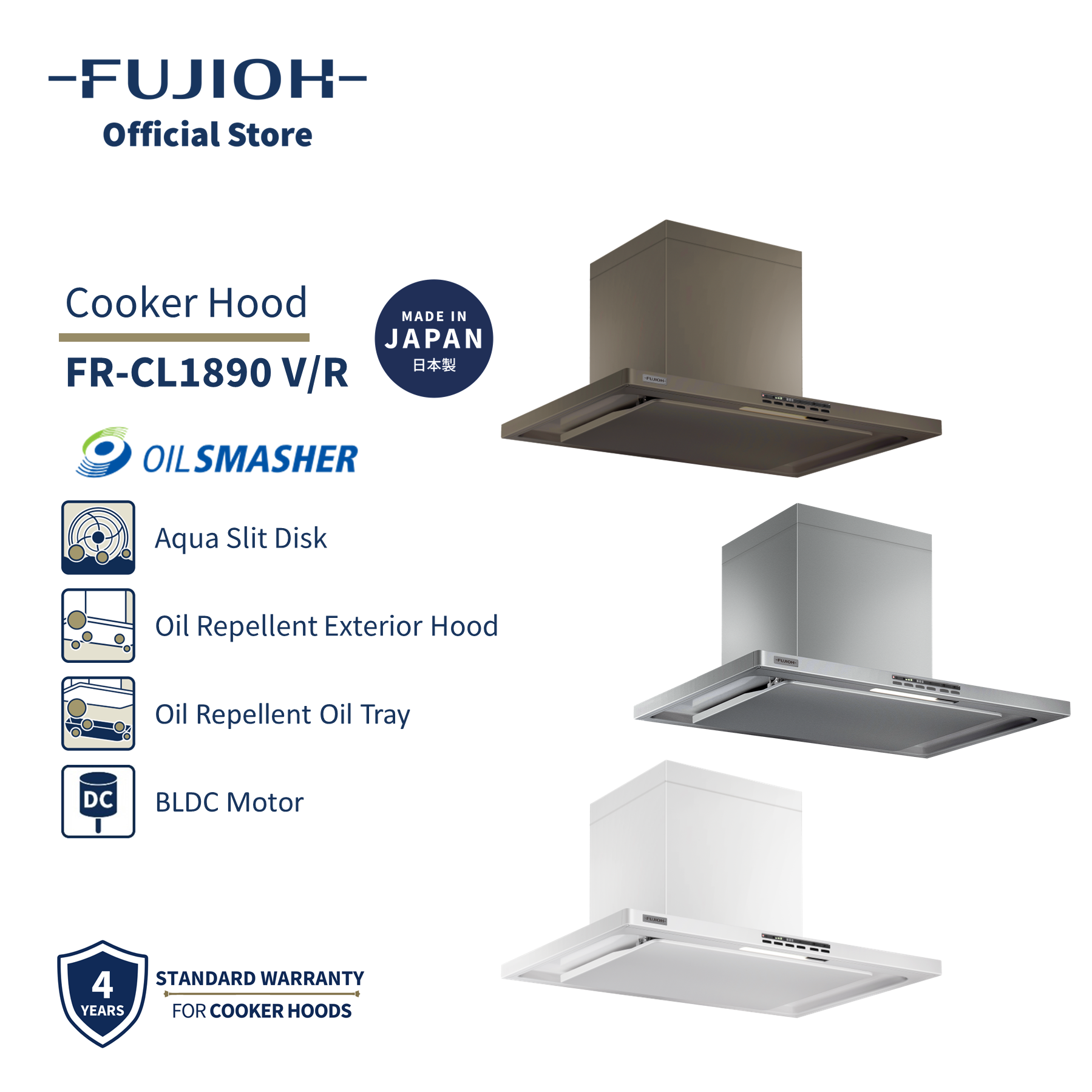 FUJIOH Cooker Hood - FR-CL1890 V/R (Ventilating/Recycling) | Shopee Malaysia