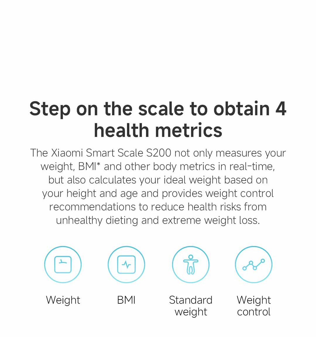 Xiaomi Smart Scale S200 | High-Precision Sensors | Multifunctional Use ...