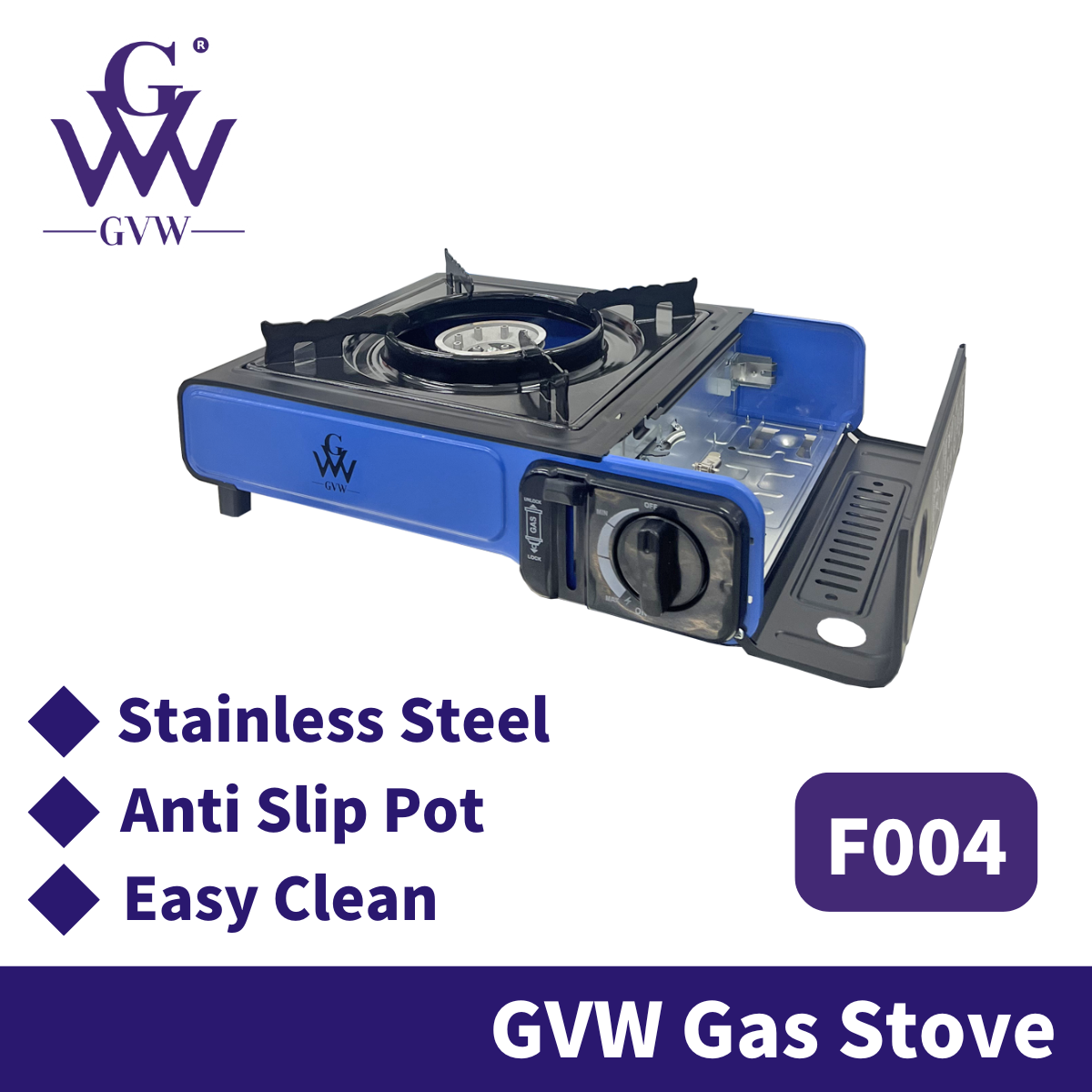 【GVW F004】Portable Kitchen Rack Gas Stove Gas Dapur Gas Cooker Burner ...