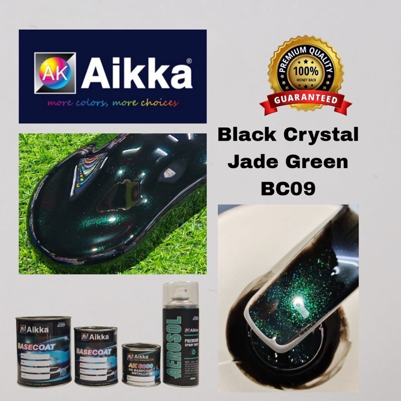 AIKKA BC09 BLACK CRYSTAL JADE GREEN 2K AUTOMOTIVE CAR PAINT | Shopee ...