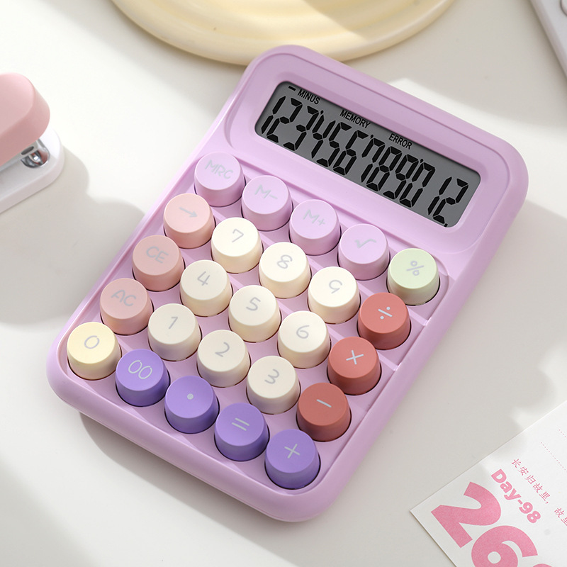 Dopamine Calculator 12 Digit Stylish Kalkulator Big Button Mechanical ...