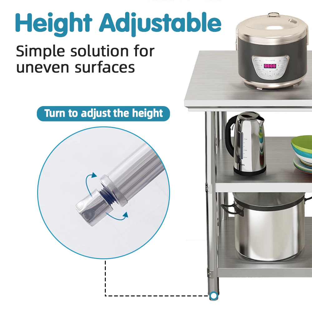 🤩Ready Stock🤩 Butterfly 2 Tier Stainless Steel Kitchen Working Table ...