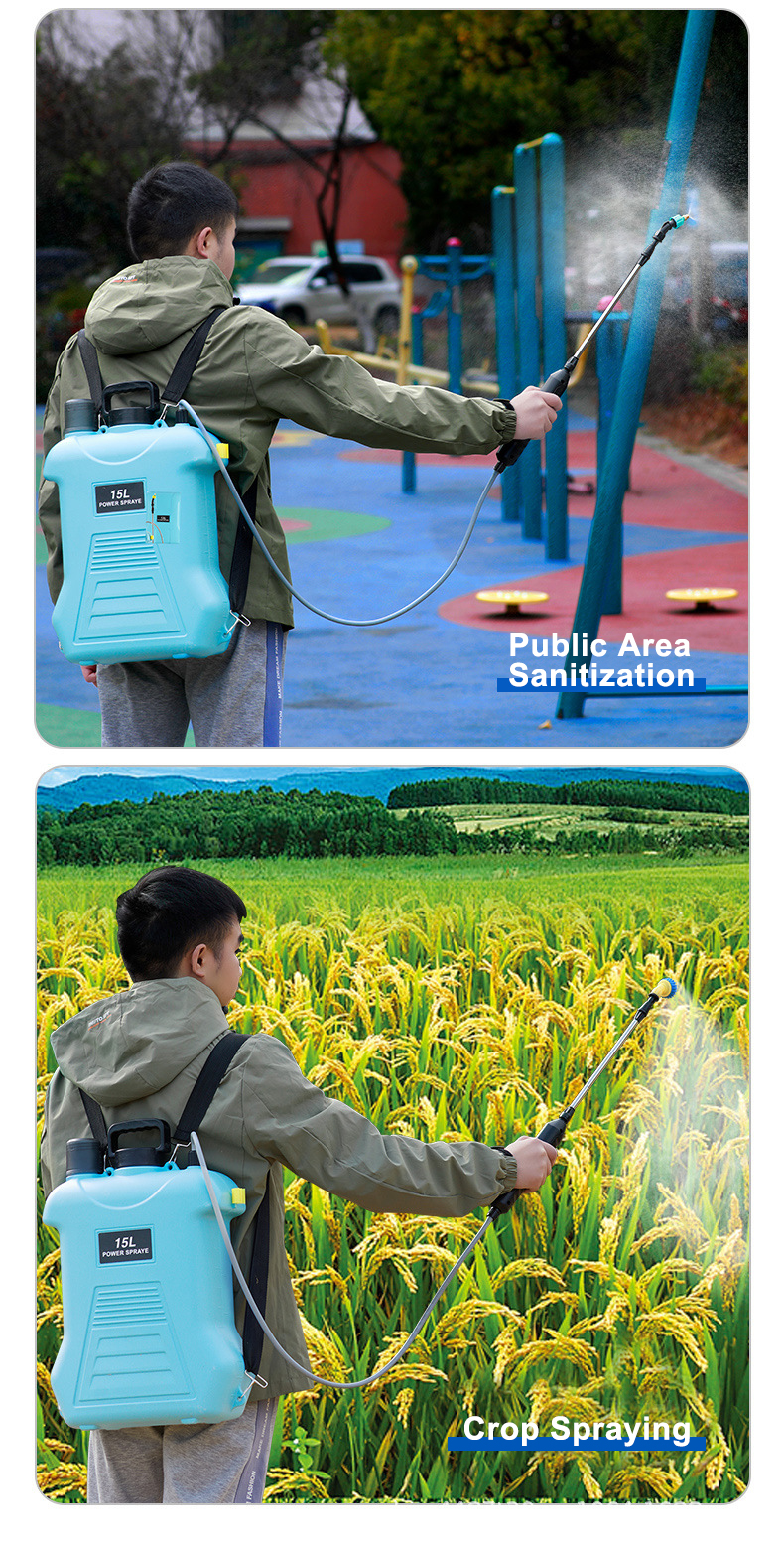 15L Electric Knapsack Sprayer Pump Battery Pump Tong Racun Rumput Pump ...