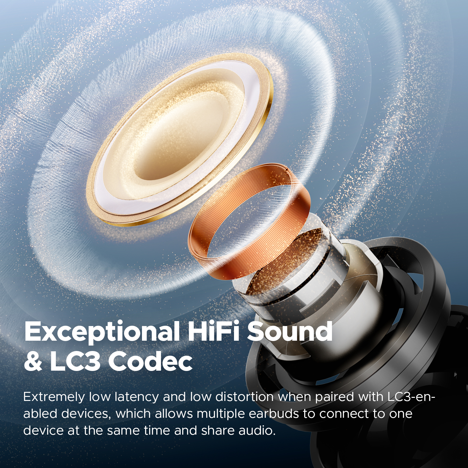 SoundPEATS Air5 Pro Bluetooth 5.4 Hi-Fi True Wireless Earbuds with ...