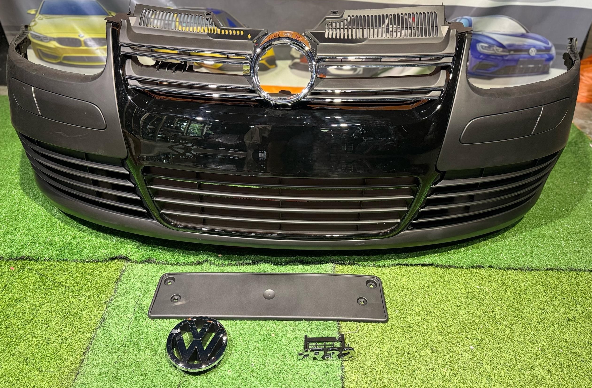 1 volkswagen golf mk5 front bumper R32 black fit for replace upgrade ...