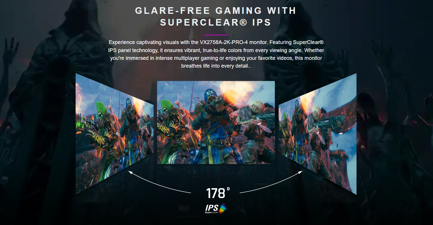 VIEWSONIC VX2758A-2K-PRO-4 2K QHD IPS GAMING LCD MONITOR (1MS, 180Hz ...