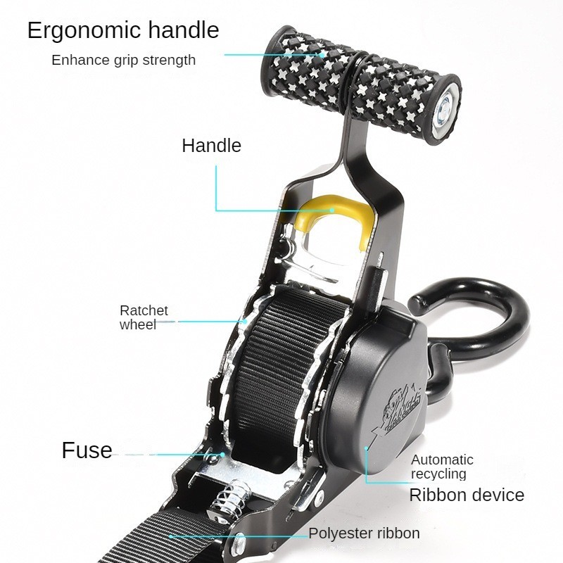 Motorcycle Strap Auto Ratchet Strap Towing Strap Motorcycle Bundled ...