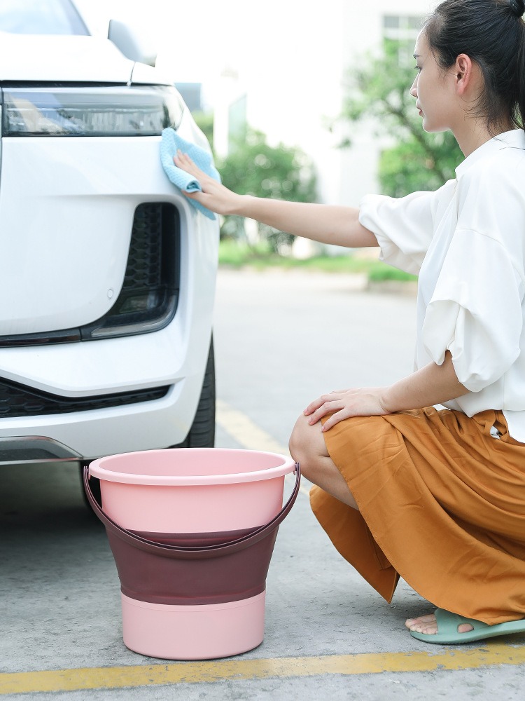 [CY FASHION] 2106 Foldable Collapsible Bucket Pail Water Washing ...
