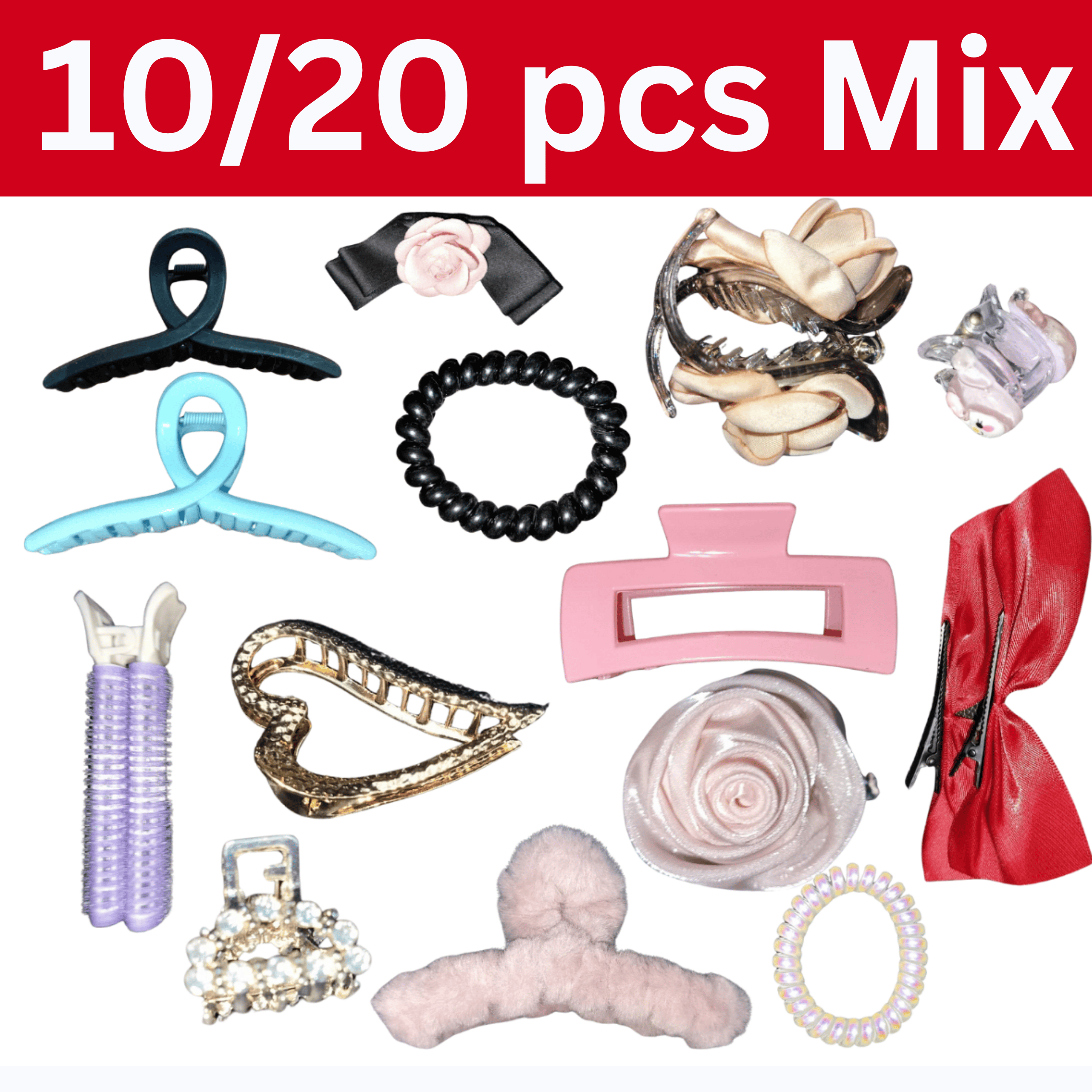10 atau 20 Hair Clips Sepit Rambut Penghias Pelbagai Hair Pins | Shopee ...