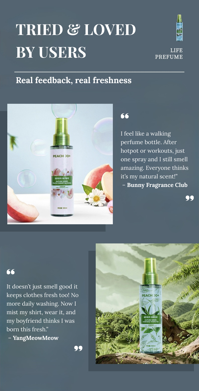 Clothing Spray Perfume 100ml EDP Grade Long-Lasting Clothing Mist ...