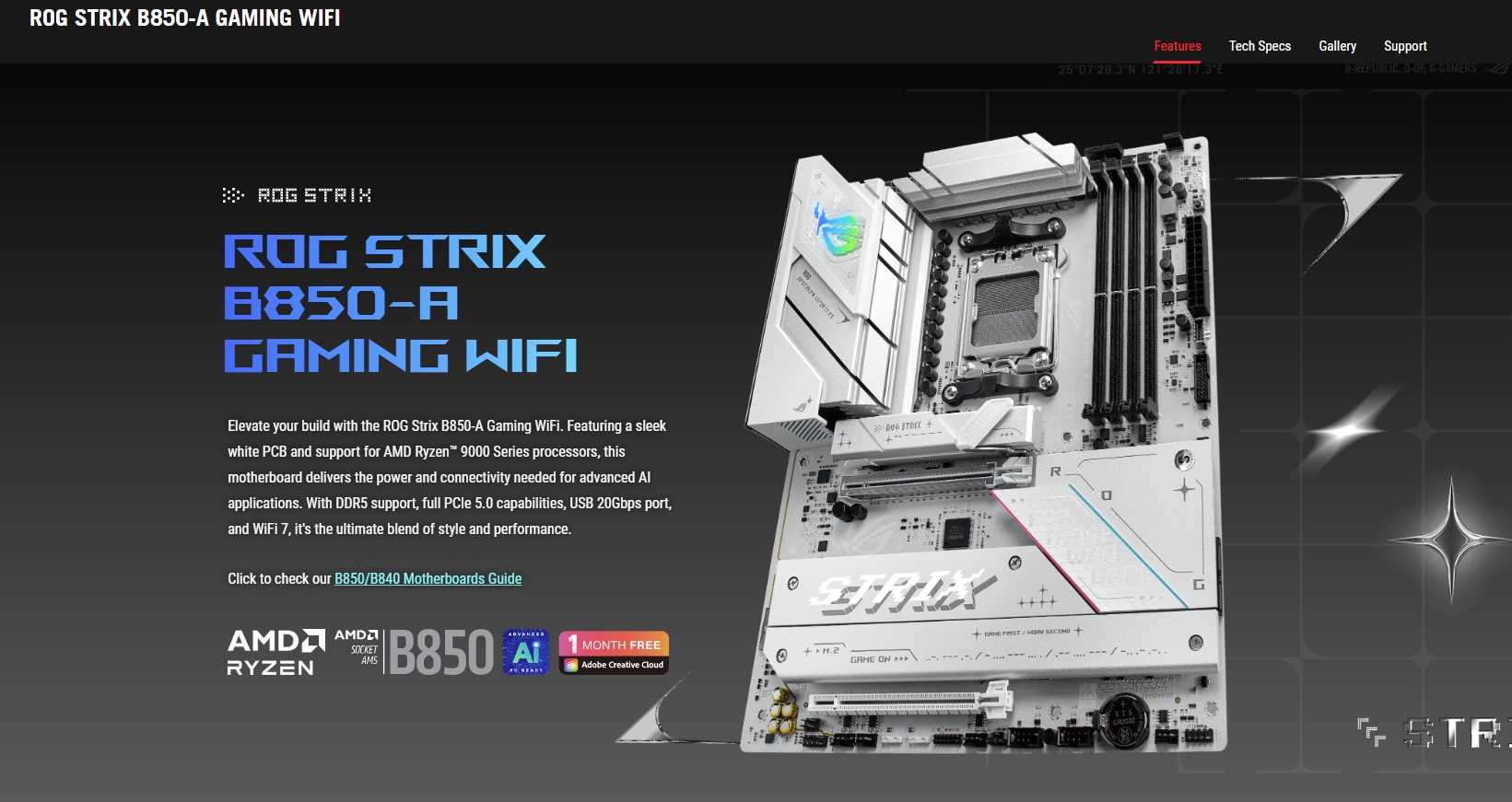 ASUS ROG B850-A WIFI DDR5 AM5 GAMING MOTHERBOARD COMBO PROCESSOR RYZEN 5 7500F / RYZEN 7 7800X3D ...