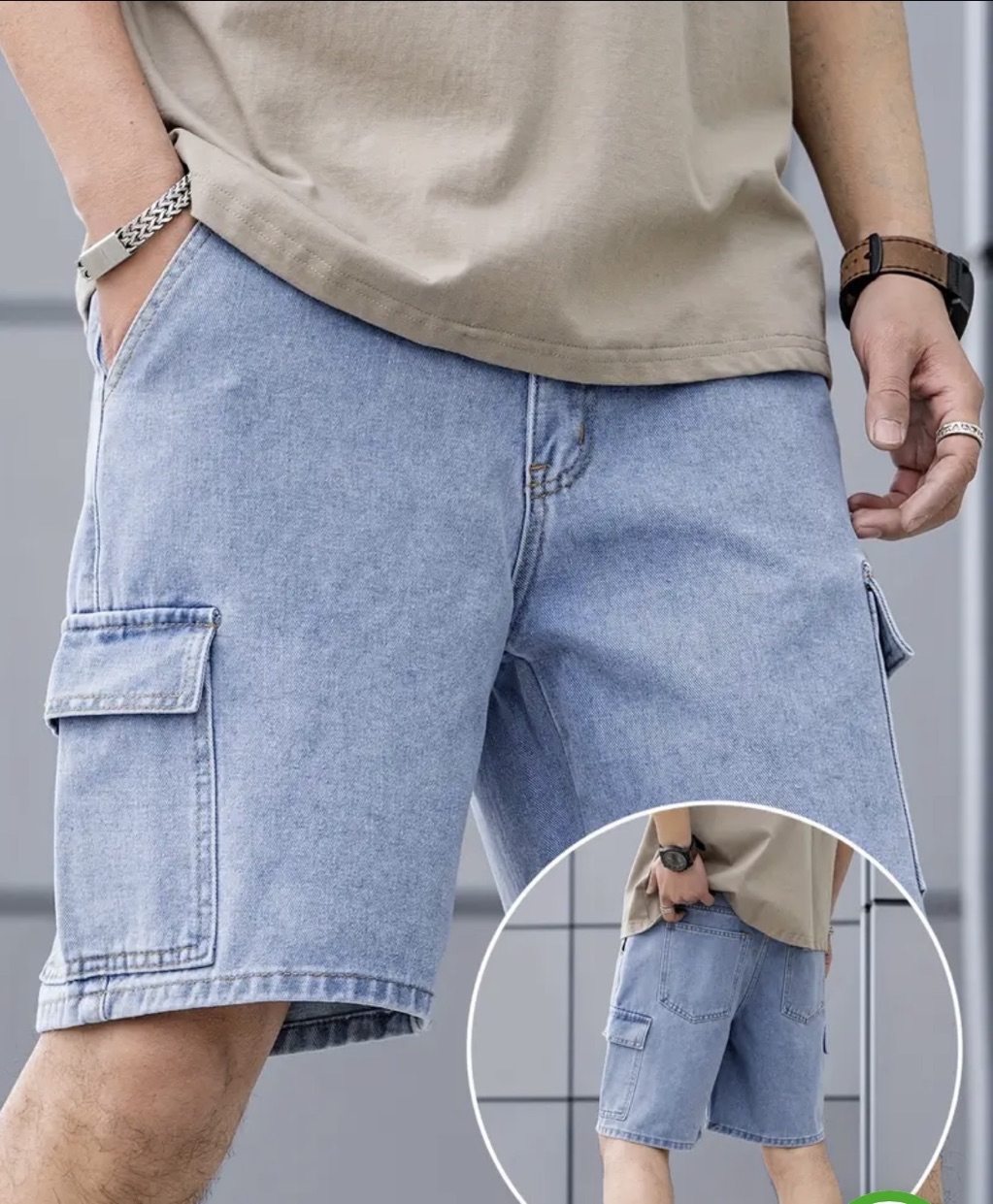 (kargo short )viral unisex kargo 6pocket denim short pant | Shopee Malaysia