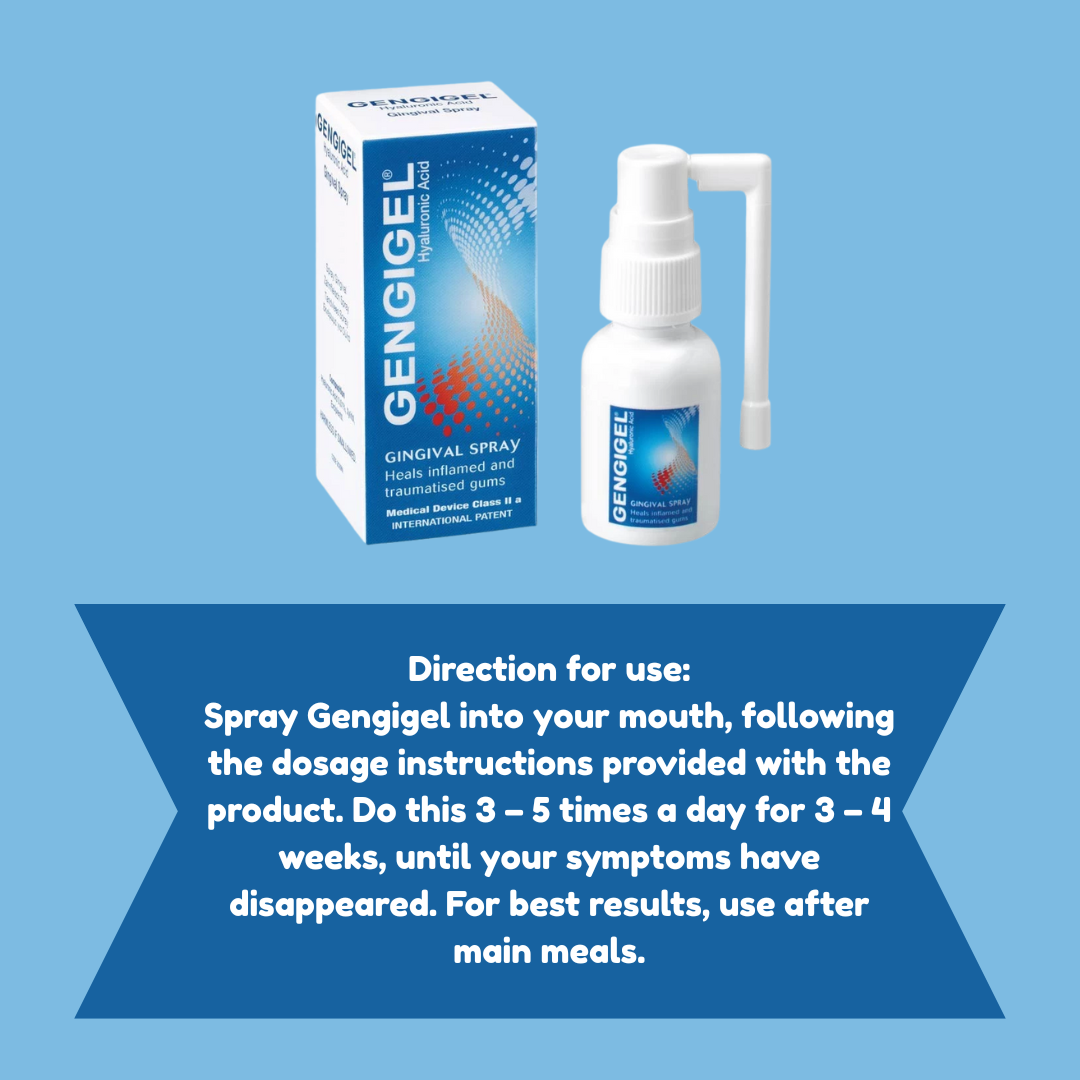 Gengigel Gingival Spray (Hyaluronic Acid) | 20ml | EXP: 06/27 | Heals ...