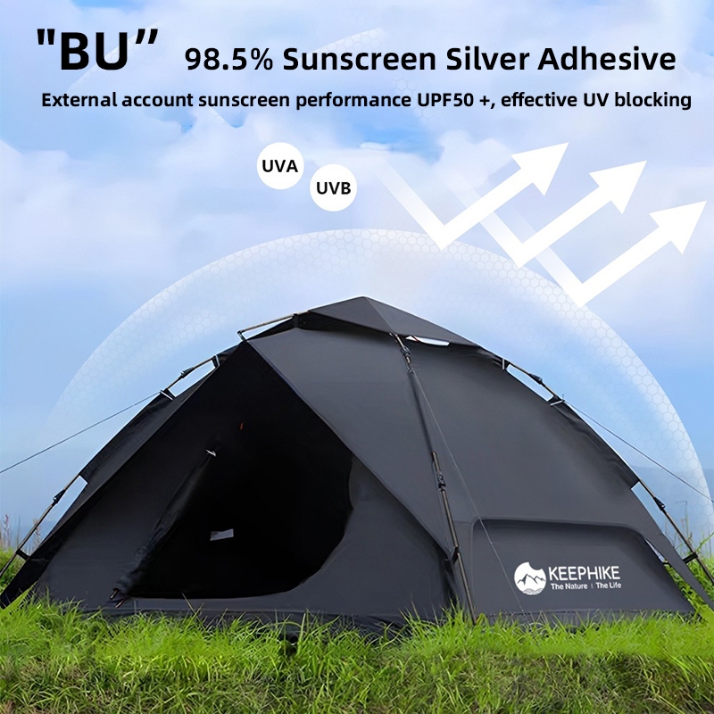 KEEPHIKE Automatic Camping Tent Outdoor Waterproof 2-4 People | Shopee ...