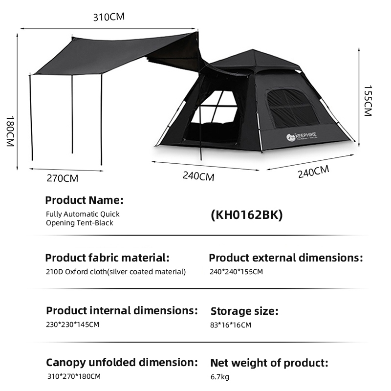 KEEPHIKE Automatic Tent Outdoor Foldable Sun-Proof And Rain-Proof Can ...
