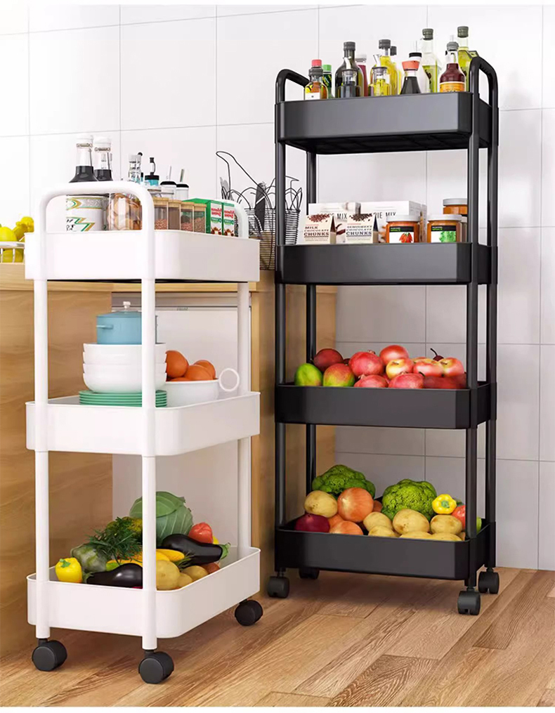 Rolling Trolley Room Organizer 3/4/5 Tier Organizer Multi-Tier ...