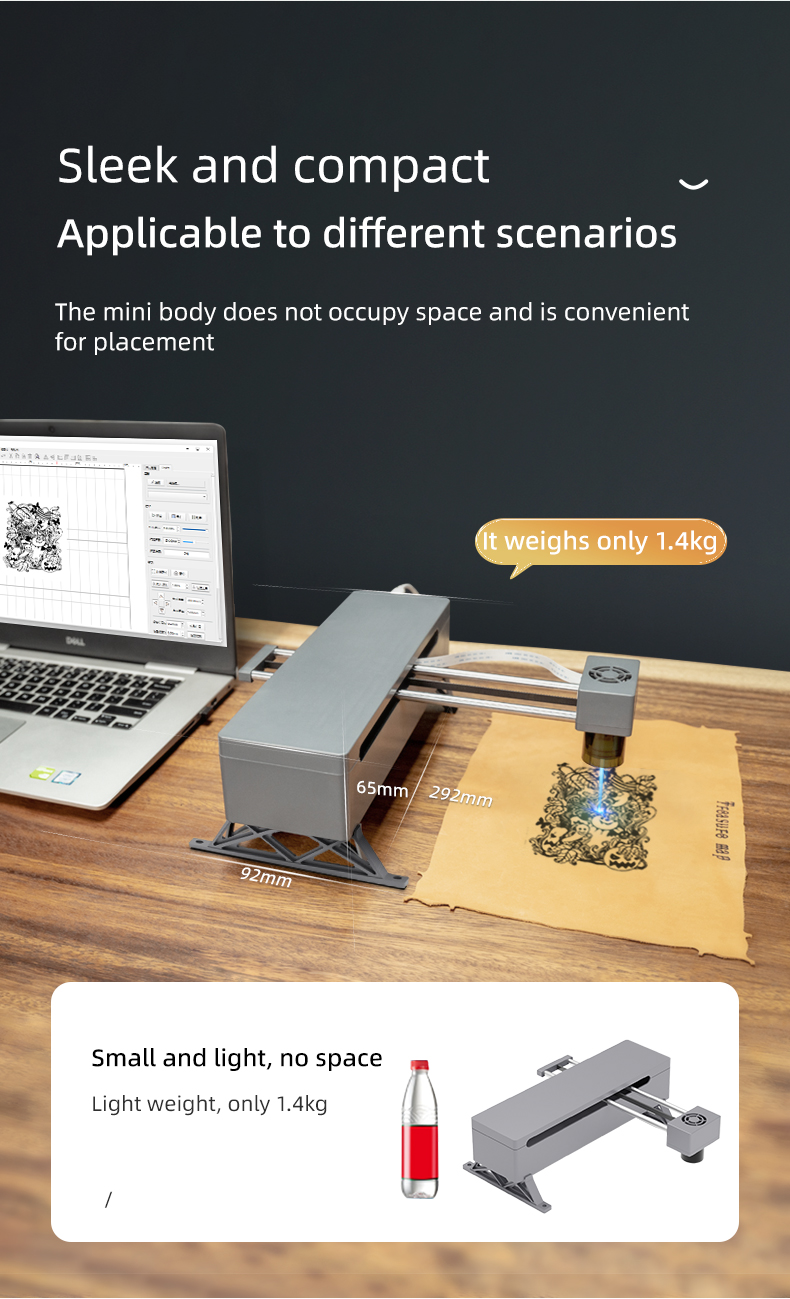 DAJA DJ7 laser engraving machine laser printer, suitable for mobile phone computer connection ...