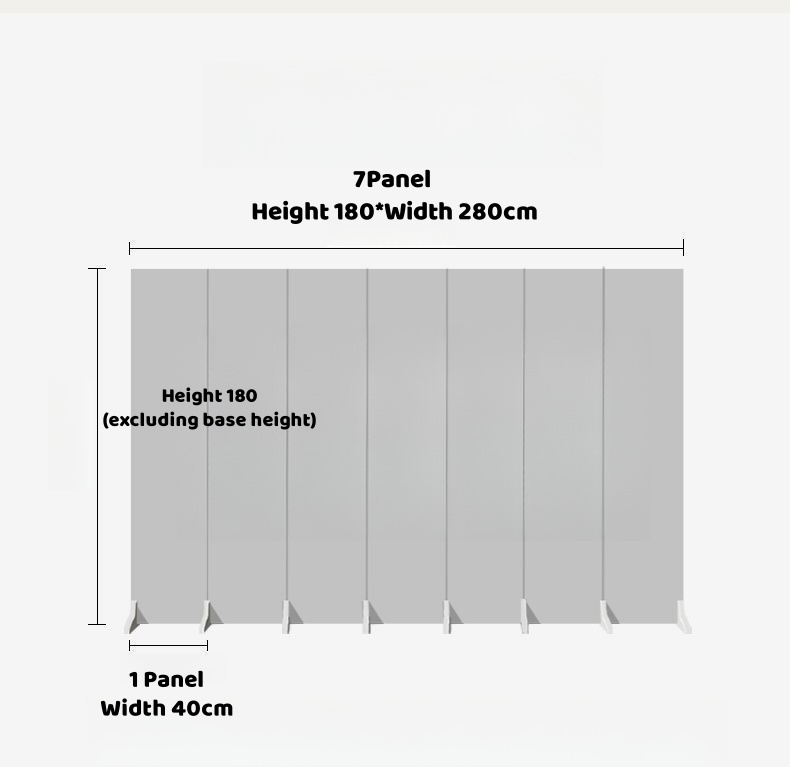 Double-Sided Folding Mobile Screen Partition Divider Room Partition ...