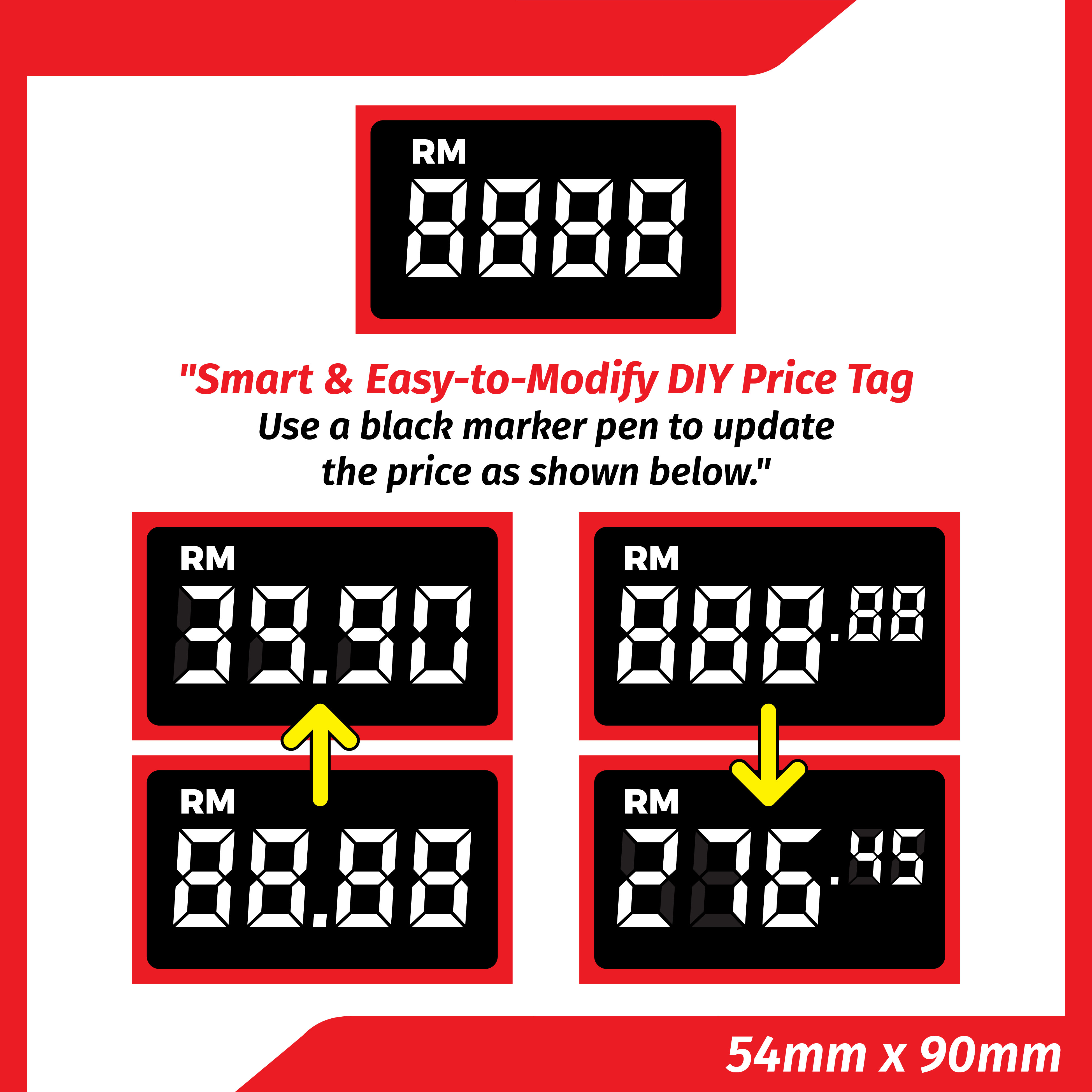 DIY Price Label / Custom Price Tag Card / Label Harga DIY / Tanda Harga ...