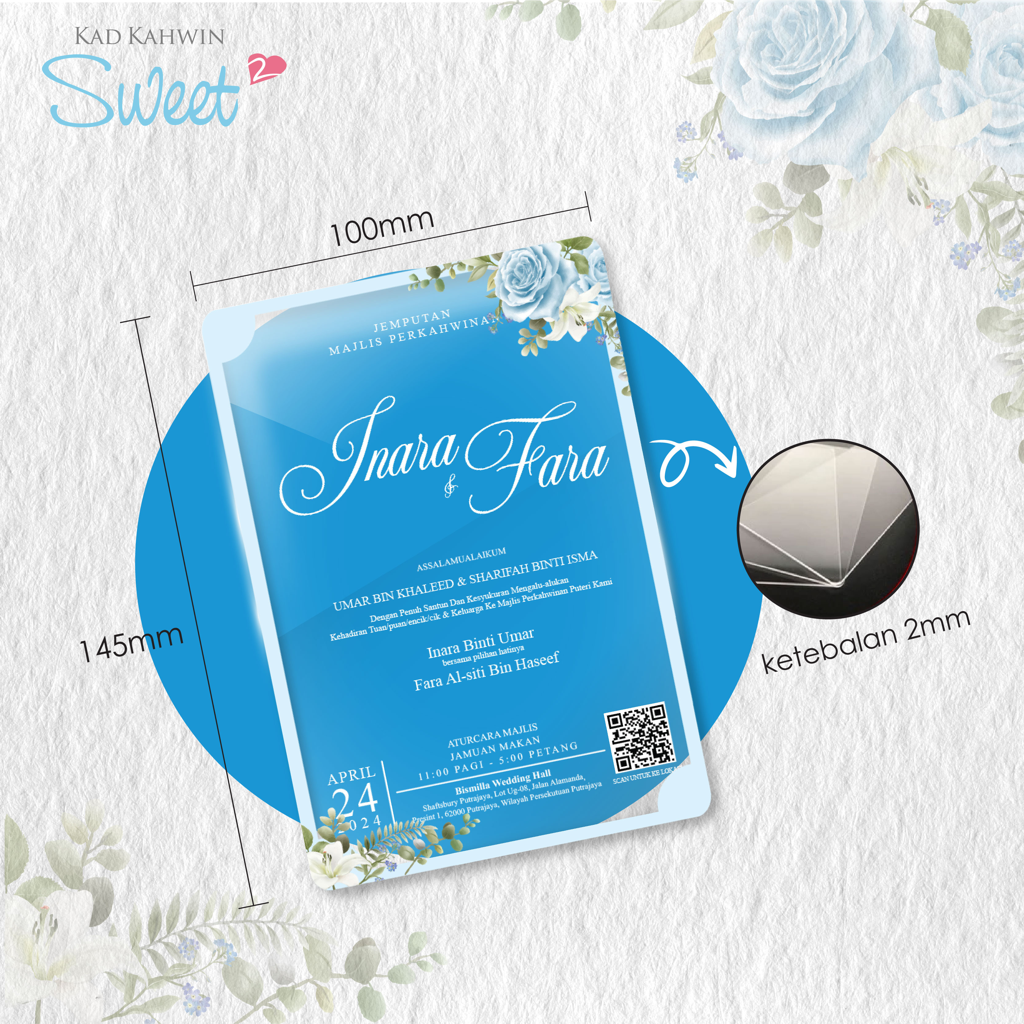 Kad Kahwin Crystal Acrylic Wedding Invitation Card Exclusive VIP / Kad ...