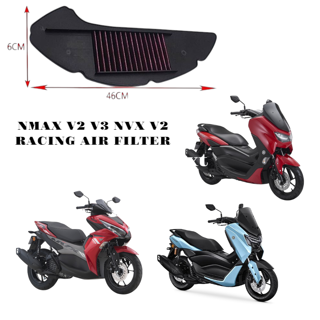 YAMAHA XMAX X MAX 250 X-MAX NMAX V1 V2 V3 NVX V1 V2 AIR FILTER AIR ...