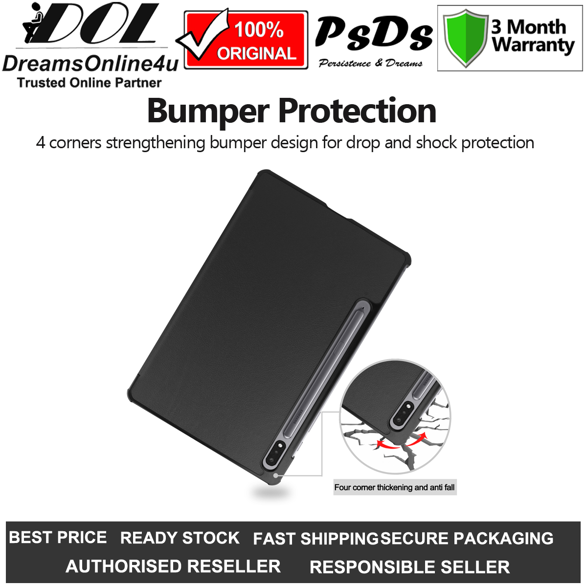 PsDs Samsung Tab S9 Plus 12.4-inch 2023 SM-X810 SM-816B Magnetic Tri ...