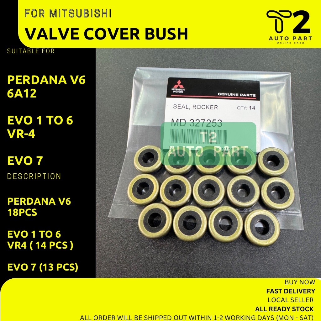 T2 Mitsubishi EVO 1,EVO 2, EVO 3 VR4 4G63 Valve Cover Seal (1SET= 14PCS) EVO 4/5/6/7/8, PERDANA ...