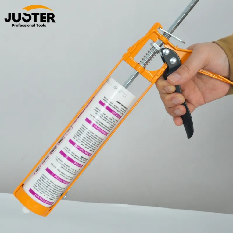 JUSTER Professional Silicone Sealant Gun 9" Steel Skeleton Silicone ...