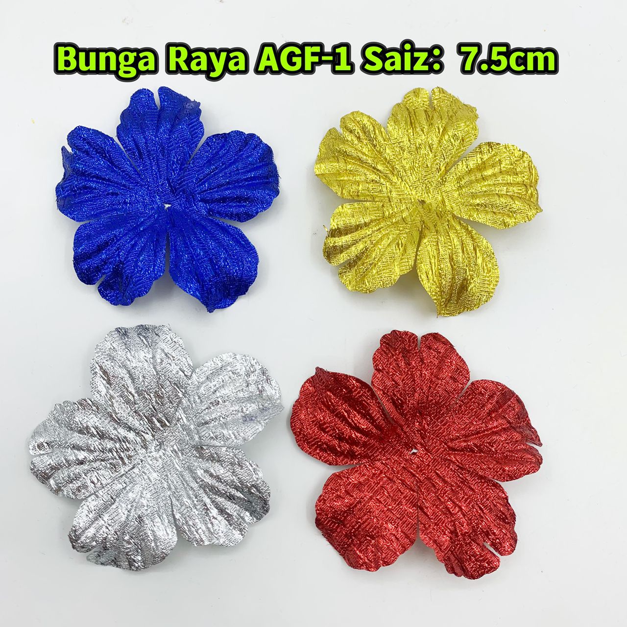 (10Pcs)Bunga Raya Hiasan/Bunga Emas/Bunga Silver/Bunga Merah/Bunga Biru ...