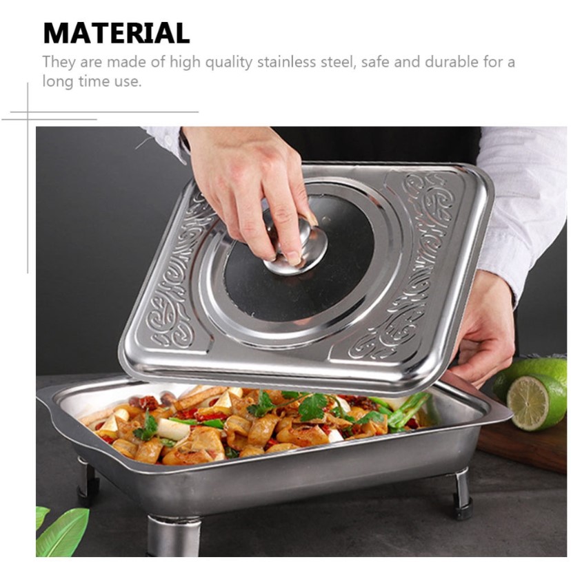5 Sets 5Litre Buffet Tray– Embossed Food Serving Tray | Buffet Pan ...