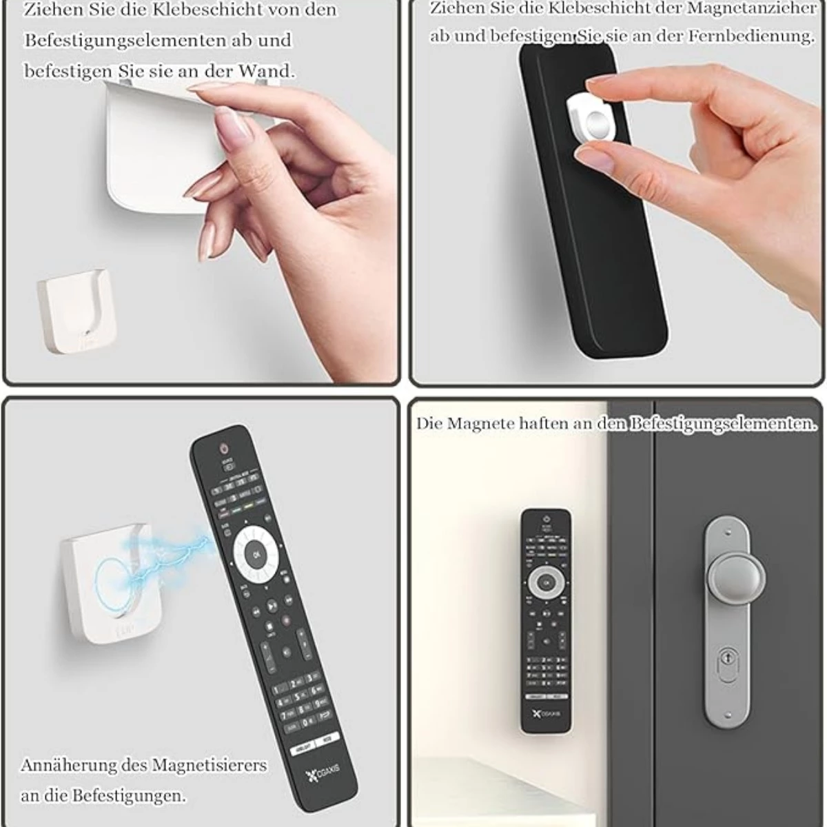 Strong Magnetic Remote Control Wall Mount Holder For TV Remote Hook Fan ...