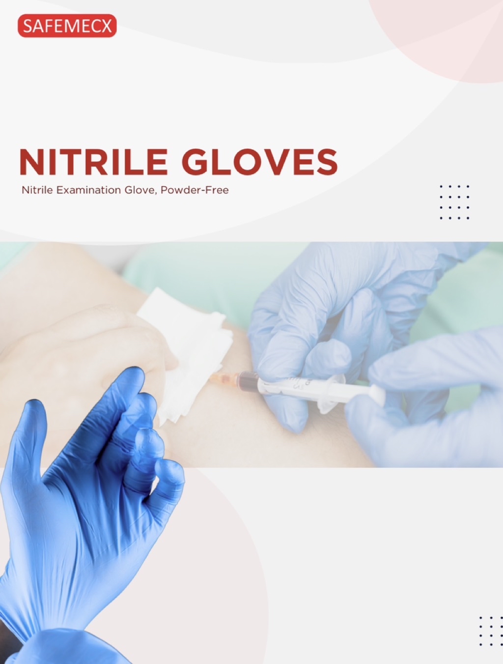 Safemecx Nitrile Examination Gloves with multiple sizes (100pcs/box ...