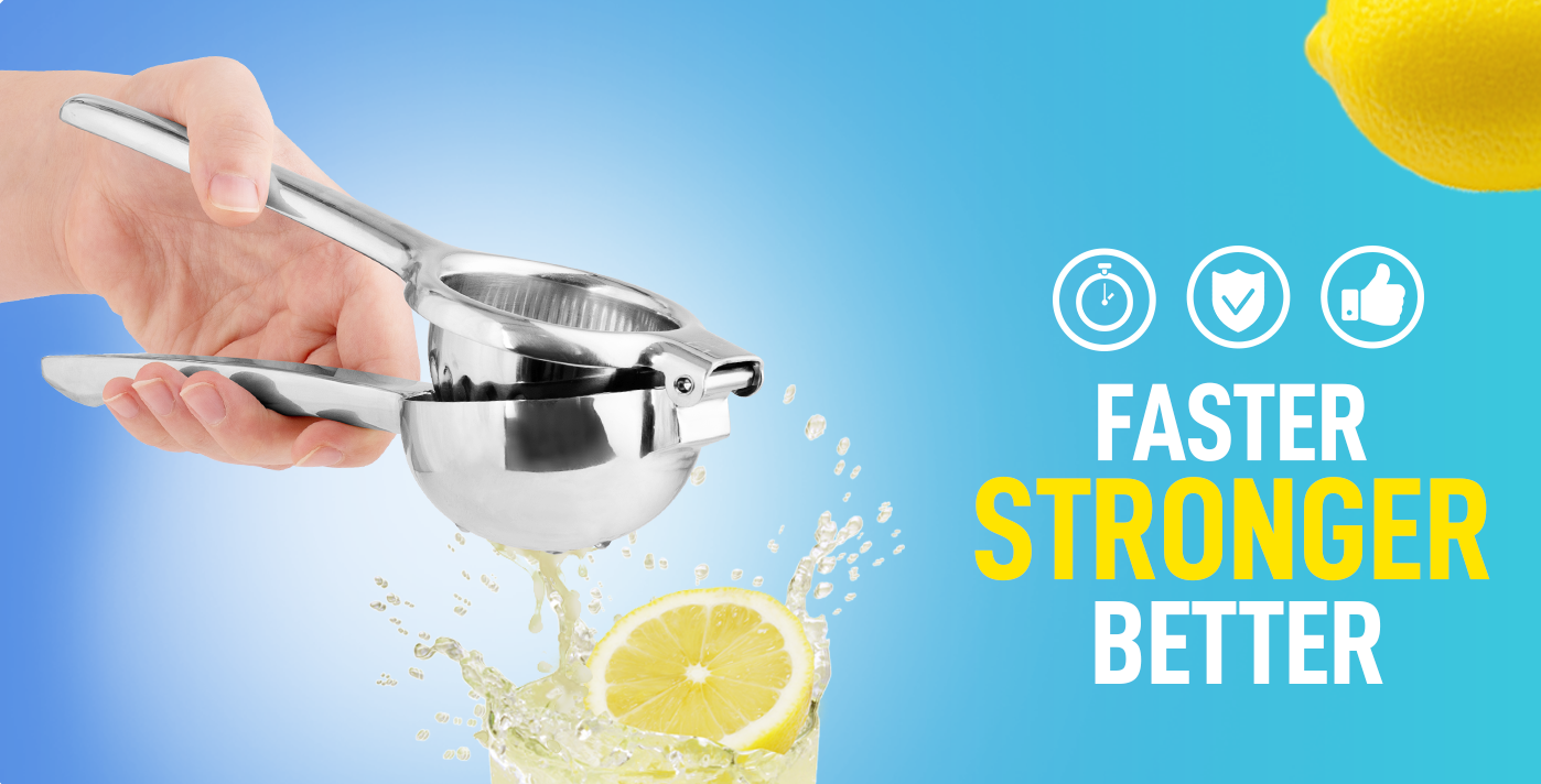 Squeezer Stainless Steel Heavy Duty Solid Metal Squeezer Bowl Manual ...