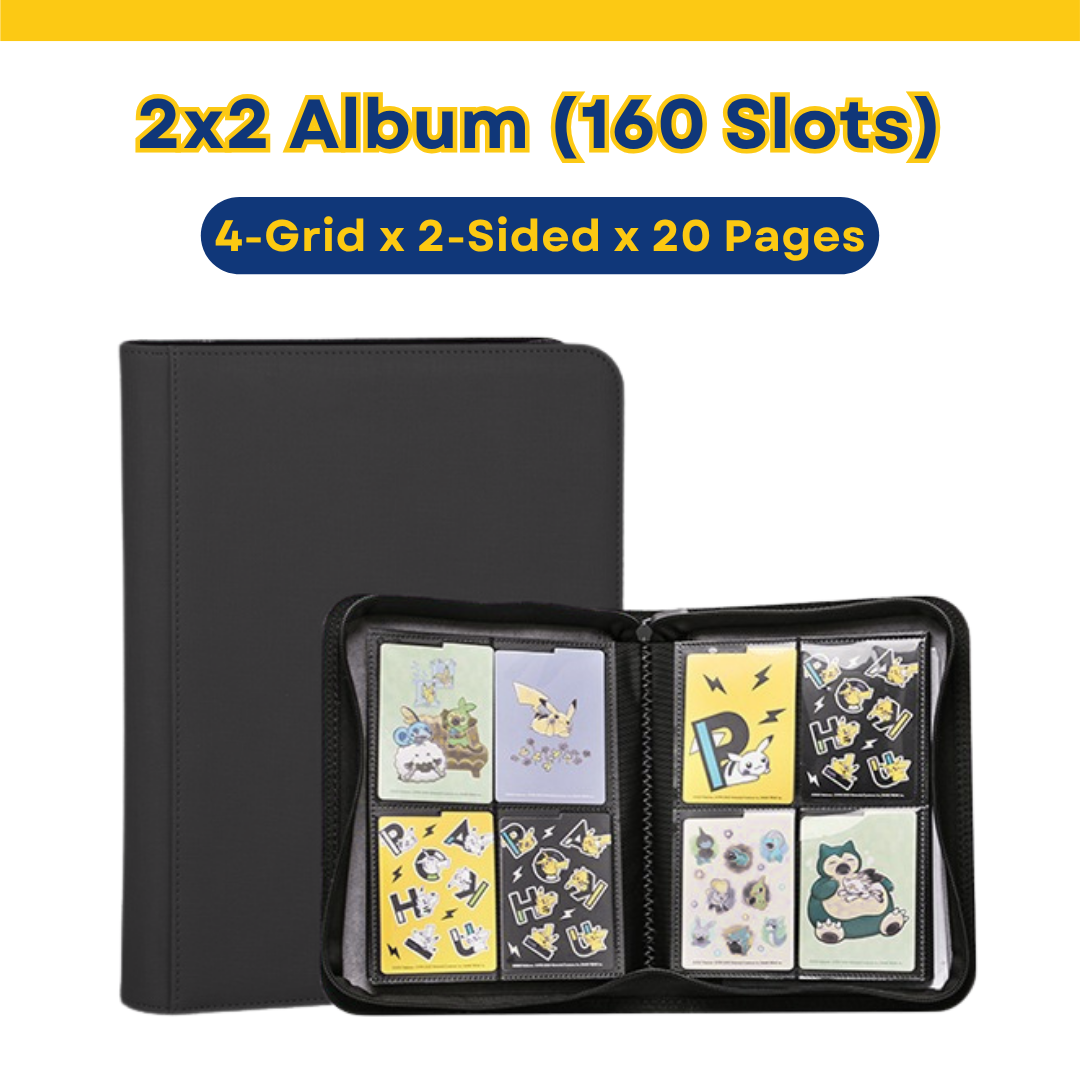 CARDVAULT PU Leather 3x3 Zipped Card Album - Premium Card Binder ...