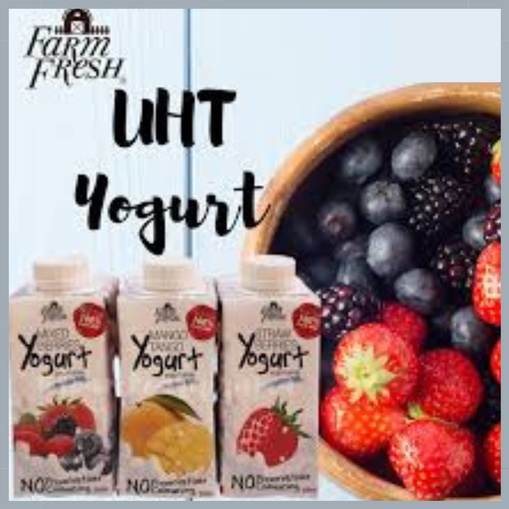 Susu Segar FARM FRESH Campur 3 Perisa YOGURT 1 Karton - 200ML X 24 Pek ...