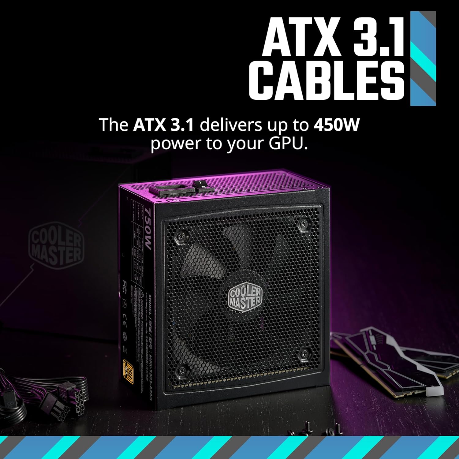 COOLER MASTER MWE GOLD V3 SERIES ATX 3.1 PCIE 5.1 80+GOLD NON-MODULAR ...