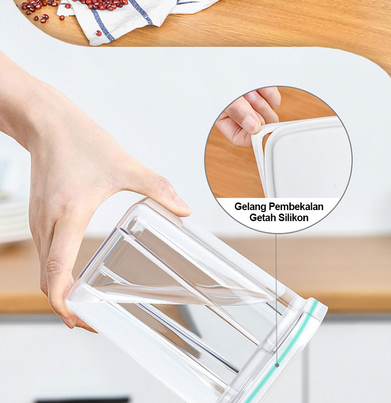 Airtight Container Food Storage Leak Proof Canister Stackable Container ...