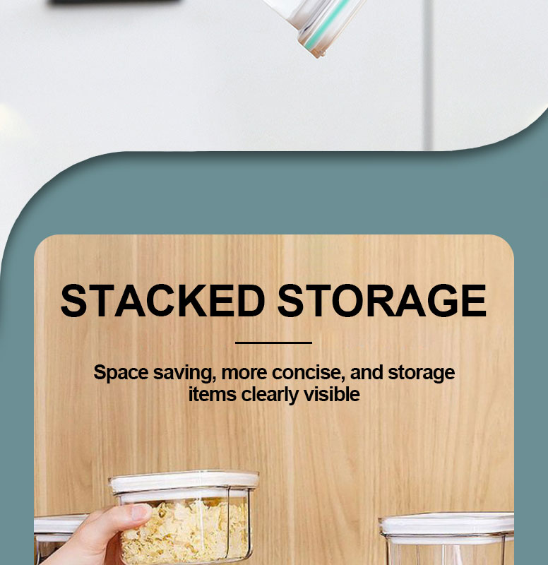 Airtight Food Container Leak-Proof Canister Stackable Storage ...