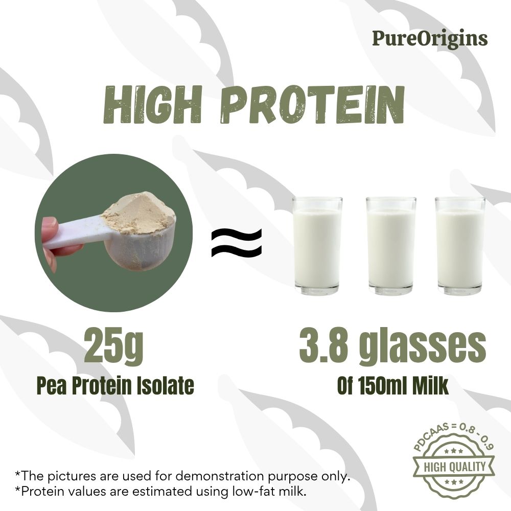 PureOrigins Pea Protein Isolate 豌豆分离蛋白 500g｜纯净无添加｜非转基因｜高蛋白｜无胆固醇与反式脂肪 ...