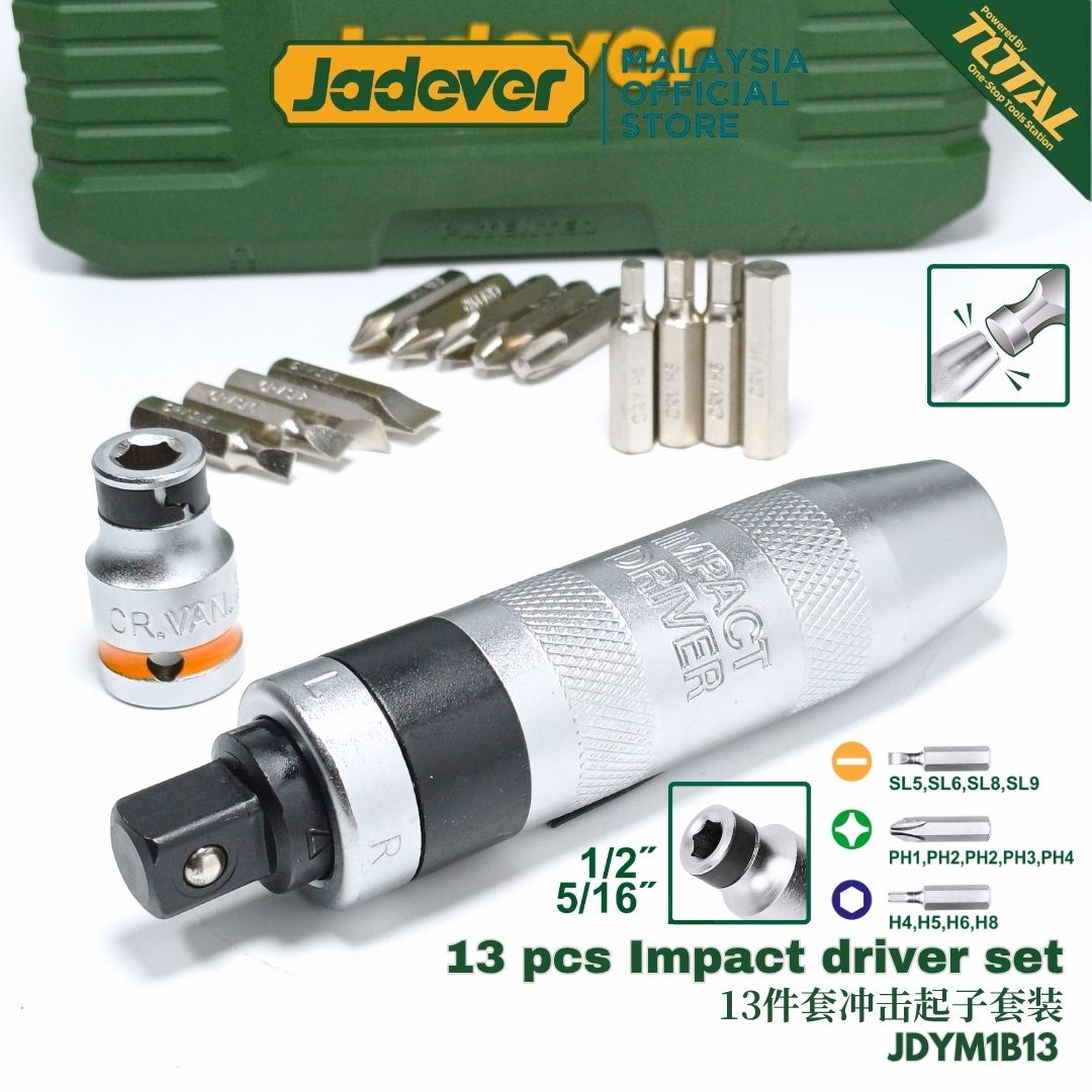 Jadever Tools Cr-V 13pcs Impact driver set / Impact screwdriver set 13 ...