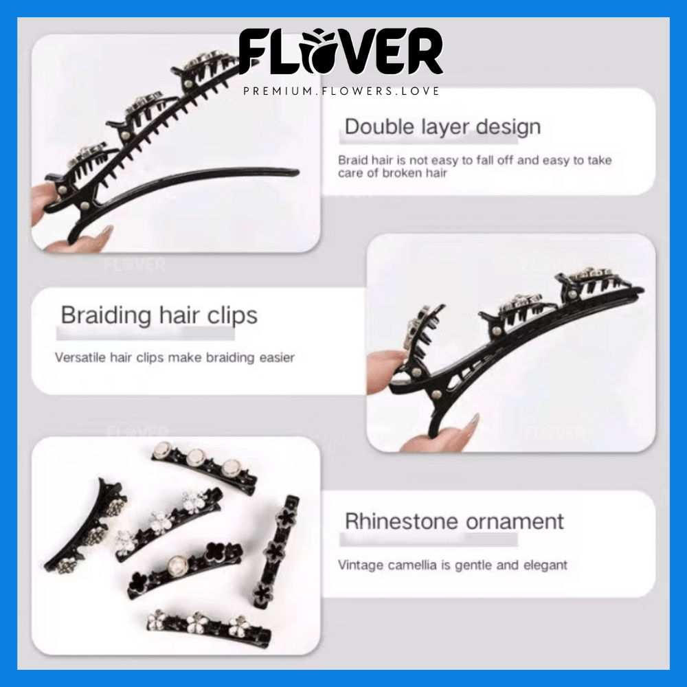 [1pcs] Diamond Pearl Versatile Duck Mouth Clip with Triple Clips Hair ...