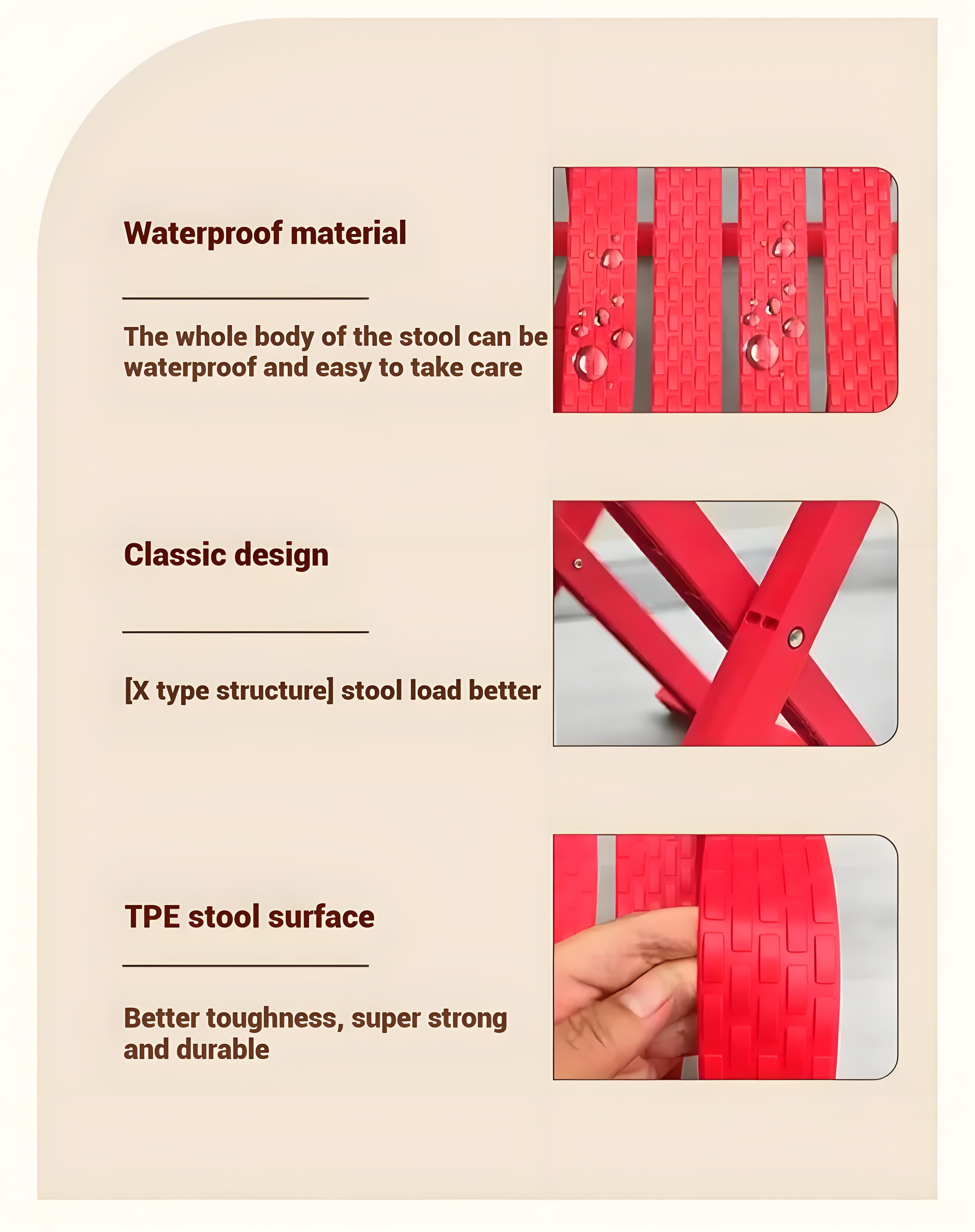 C - Bearing150kg Kursi Lipat Plastik Plastic Folding Stool Outdoor ...