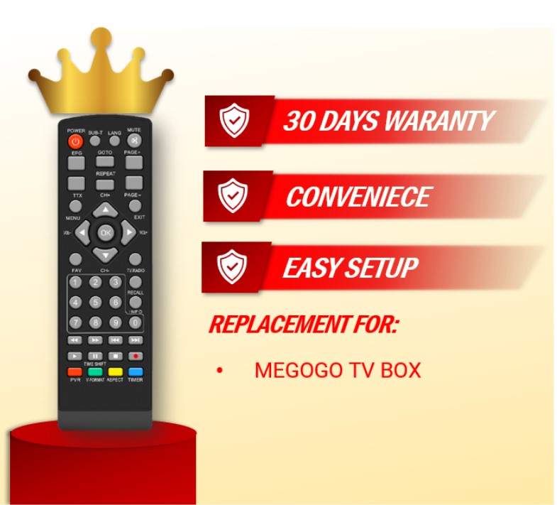 MYTV Megogo Remote Control DVB-T2 Digital Decoder Controller | Alat ...