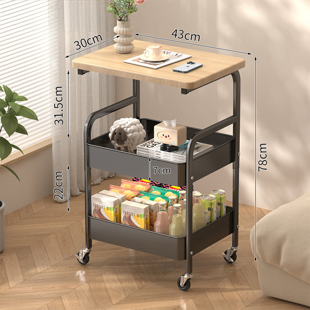Troli Rak Dapur Kitchen Storage Rack Trolley With Wheel Cooking ...