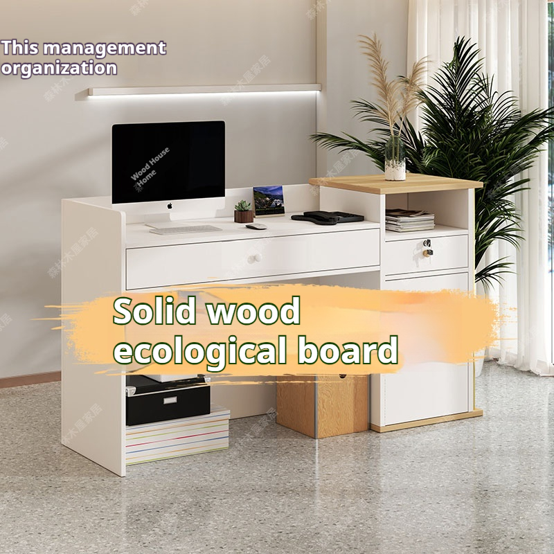 Solid wood ecological board Counter Table/Commercial Reception/Desk ...