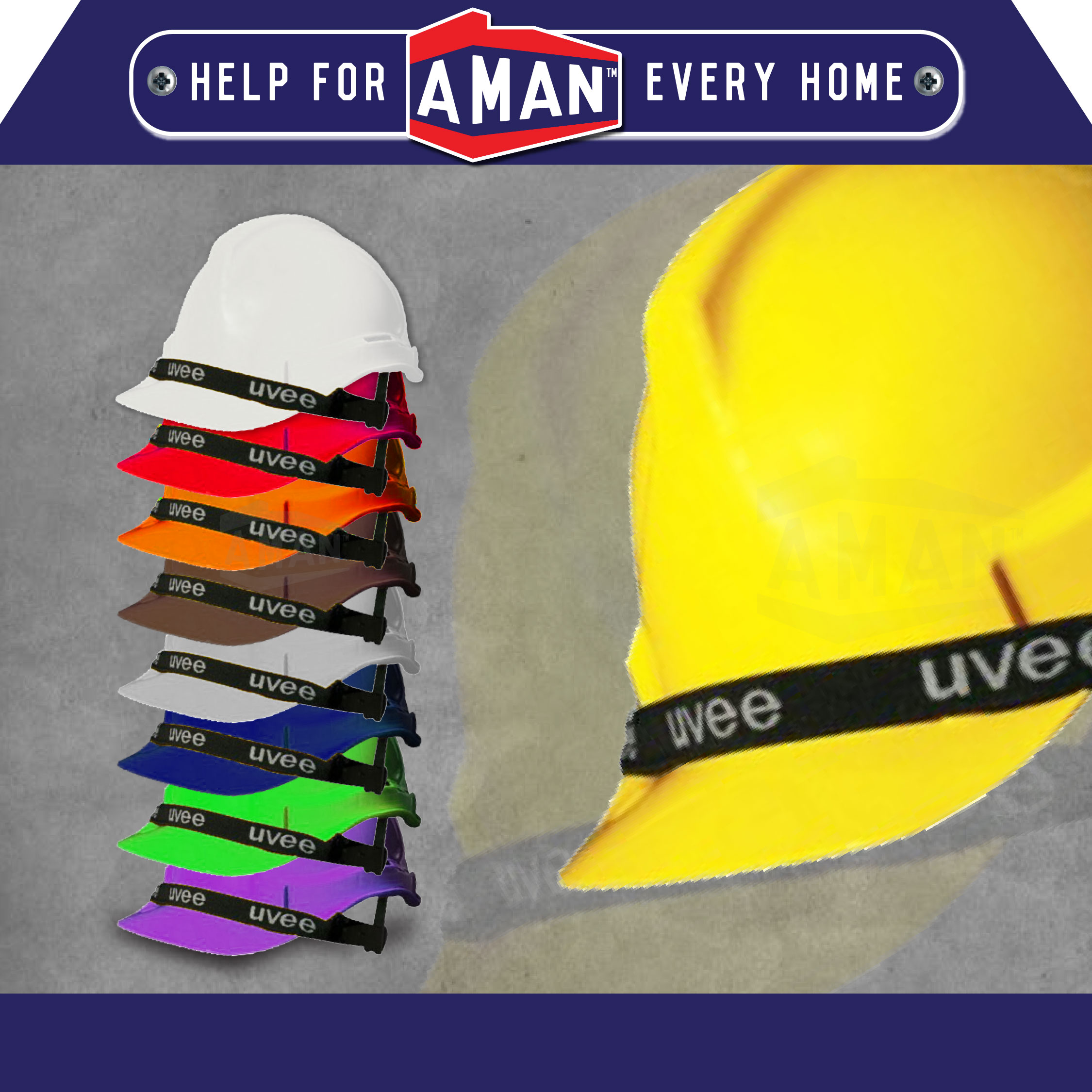 UVEE Professional Safety Helmet Heavy Duty Helmet Sirim Topi Keledar ...
