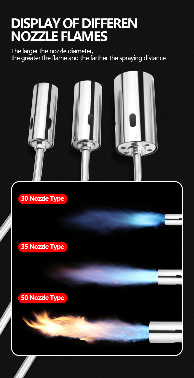 Liquefied Gas Flamethrower Spray Gun Flame Disinfection Double Switch ...