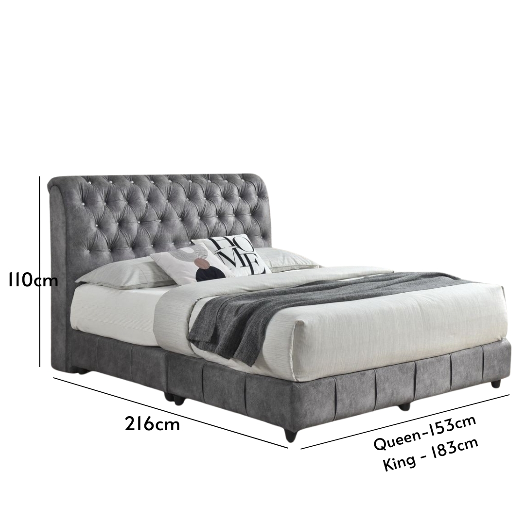 LOFT LIVING EDNA Katil Divan Queen / King Saiz – Rangka Katil Moden ...